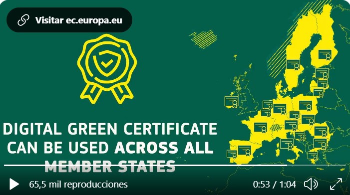Viajar dentro de la UE con un certificado verde digital que está muy ...