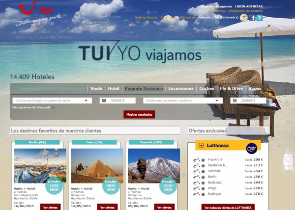 TUI Spain apuesta por los paquetes dinámicos