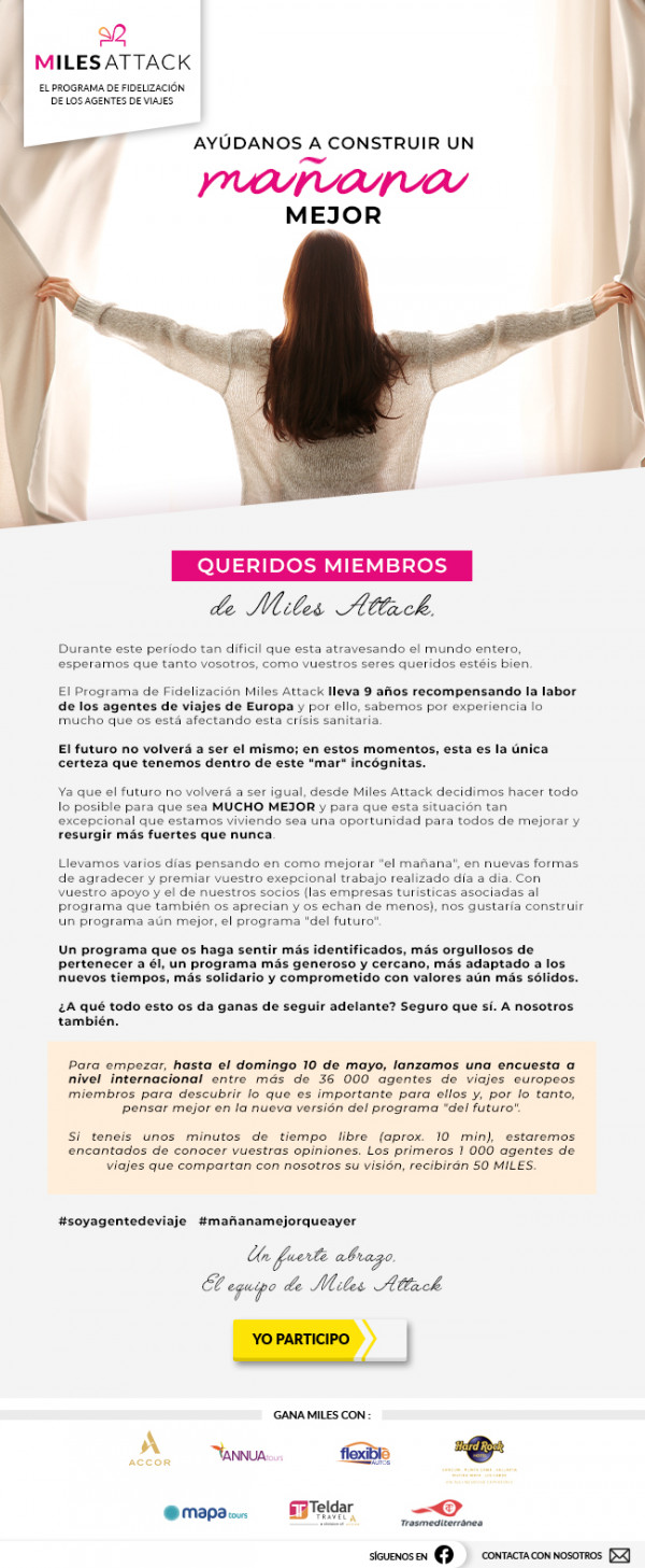 Miles Attack Lanza Una Encuesta Entre Sus 36 100 Agentes De Viajes